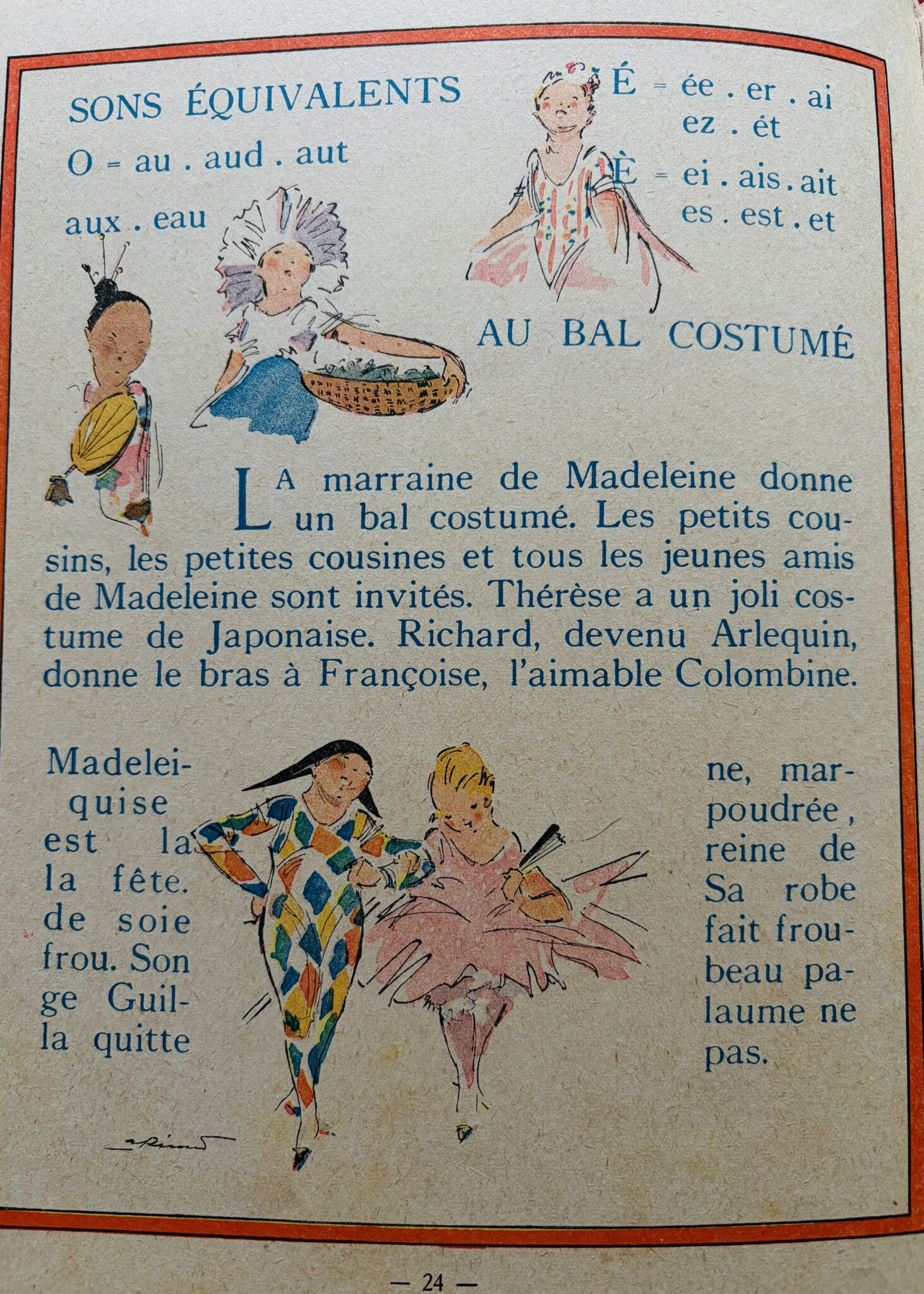 French ABC’s Children’s Book 1931 – French la Vie